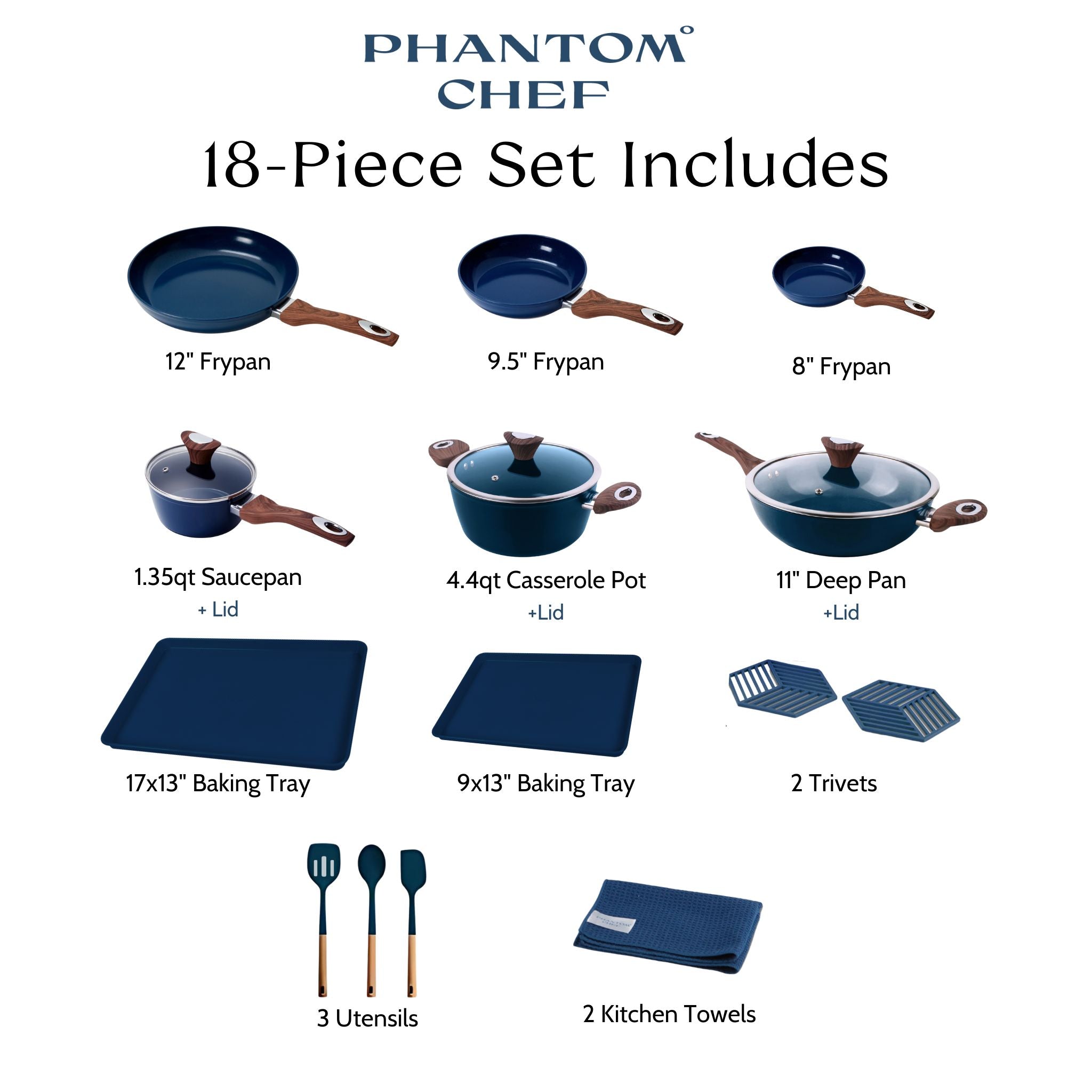 Grove - 18 Piece Cookware Set – Phantom Chef