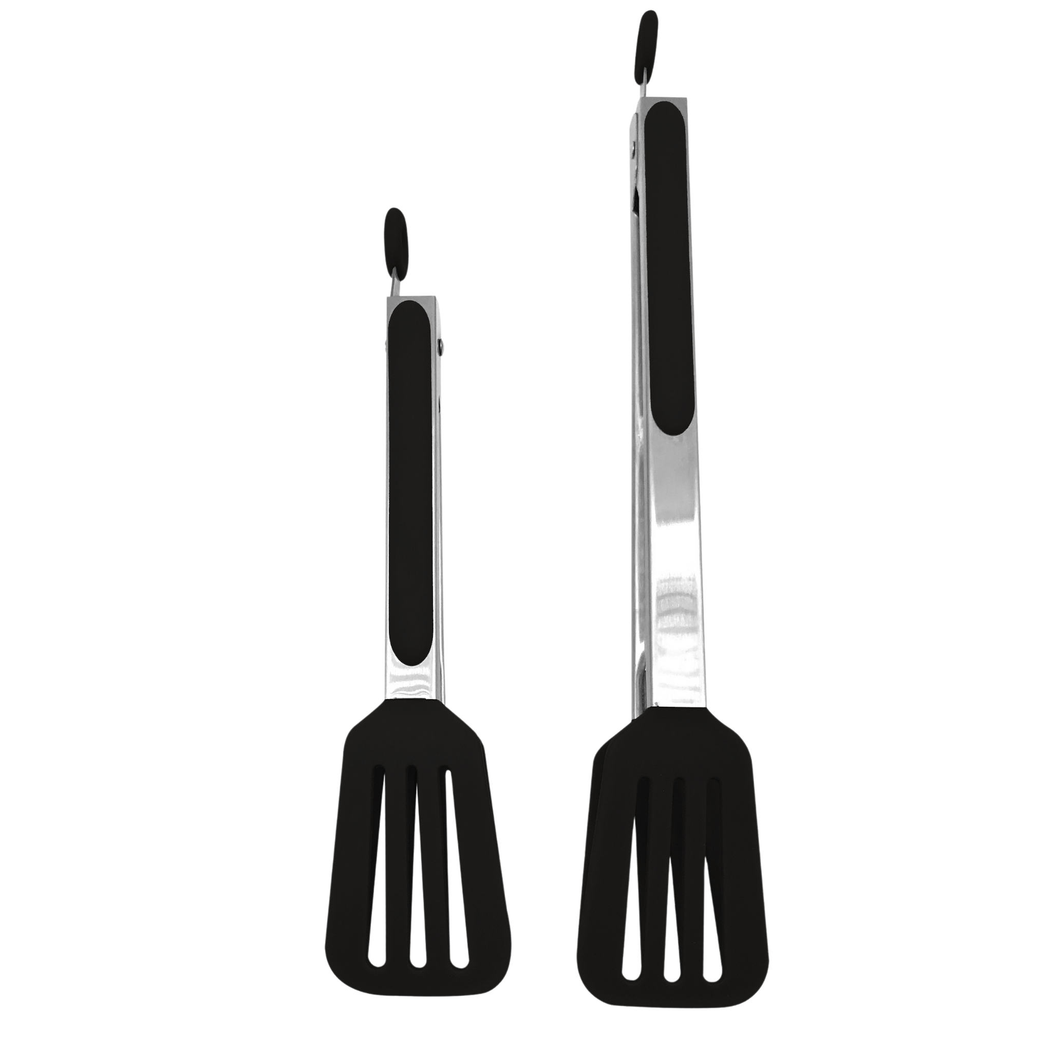 Phantom Chef Set of 2 Stainless Steel Silicone Slotted Tongs
